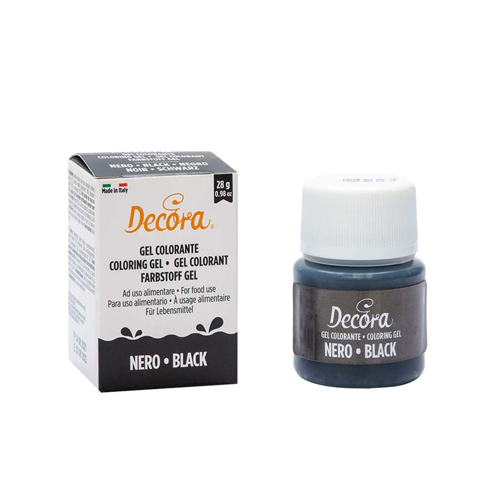 Decora Colorgel Zwart - 28 g - Limburgs Bakwinkeltje