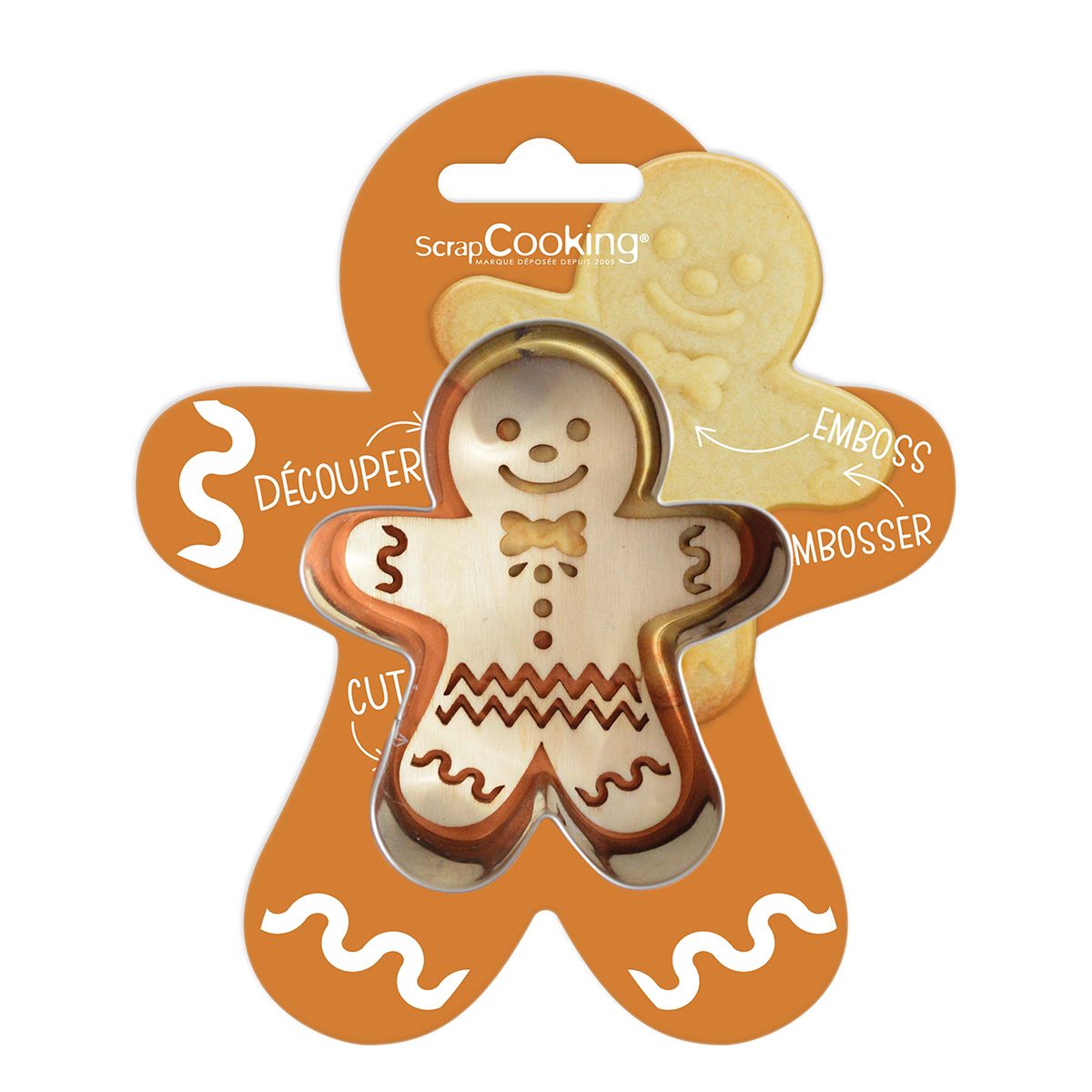 Uitsteker Gingerbread Man met sjabloon - Limburgs Bakwinkeltje